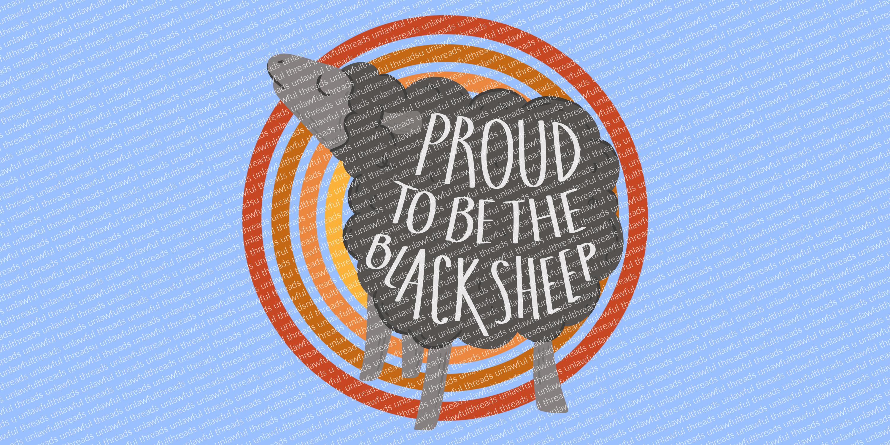 Proud to Be the Black Sheep Digital PNG – Retro Sublimation Design for ...