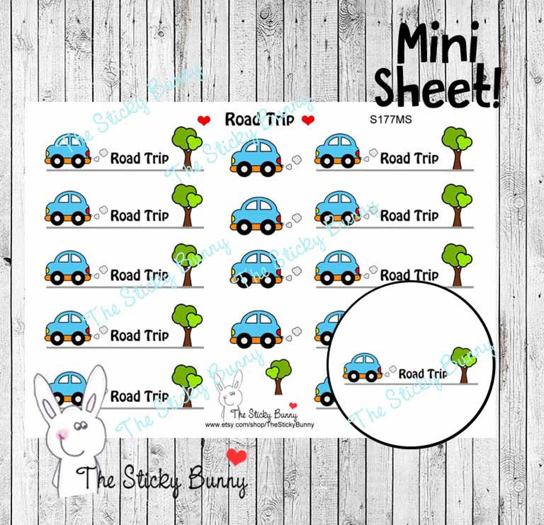 Road Trip - Planner Stickers for Any Planning Style (S177MS) - Etsy