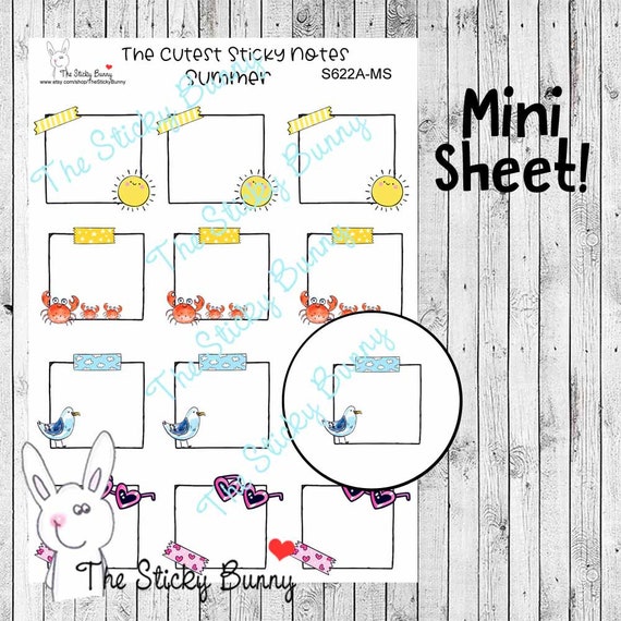 The Cutest Sticky Notes Summer Planner Stickers for Any - Etsy