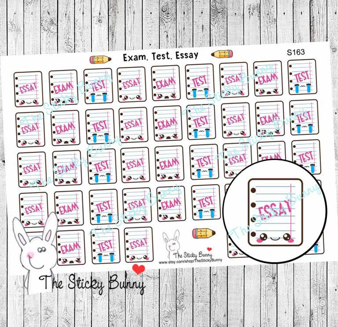 LAST CHANCE Exam, Test, Essay School College Planner Stickers for Any ...