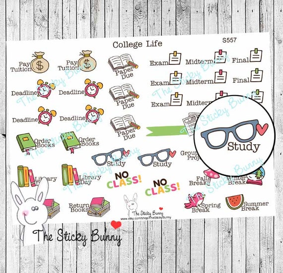 College Life Planner Stickers for Any Planning Style S557 | Etsy