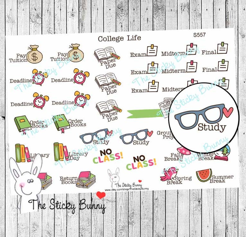 College Life Planner Stickers for Any Planning Style S557 | Etsy