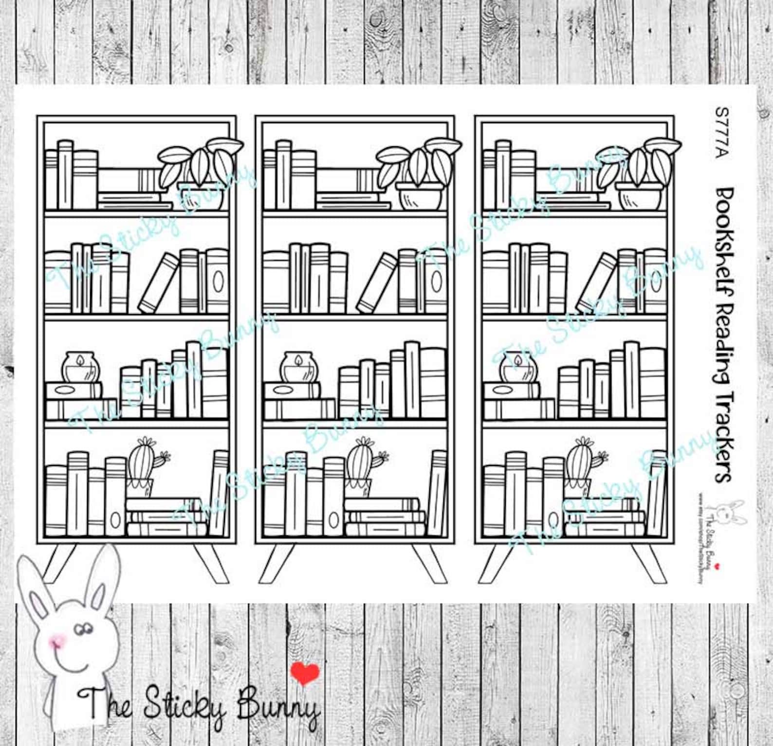 Bookshelf Reading Trackers - Stickers for Planners, Journals, and More ...
