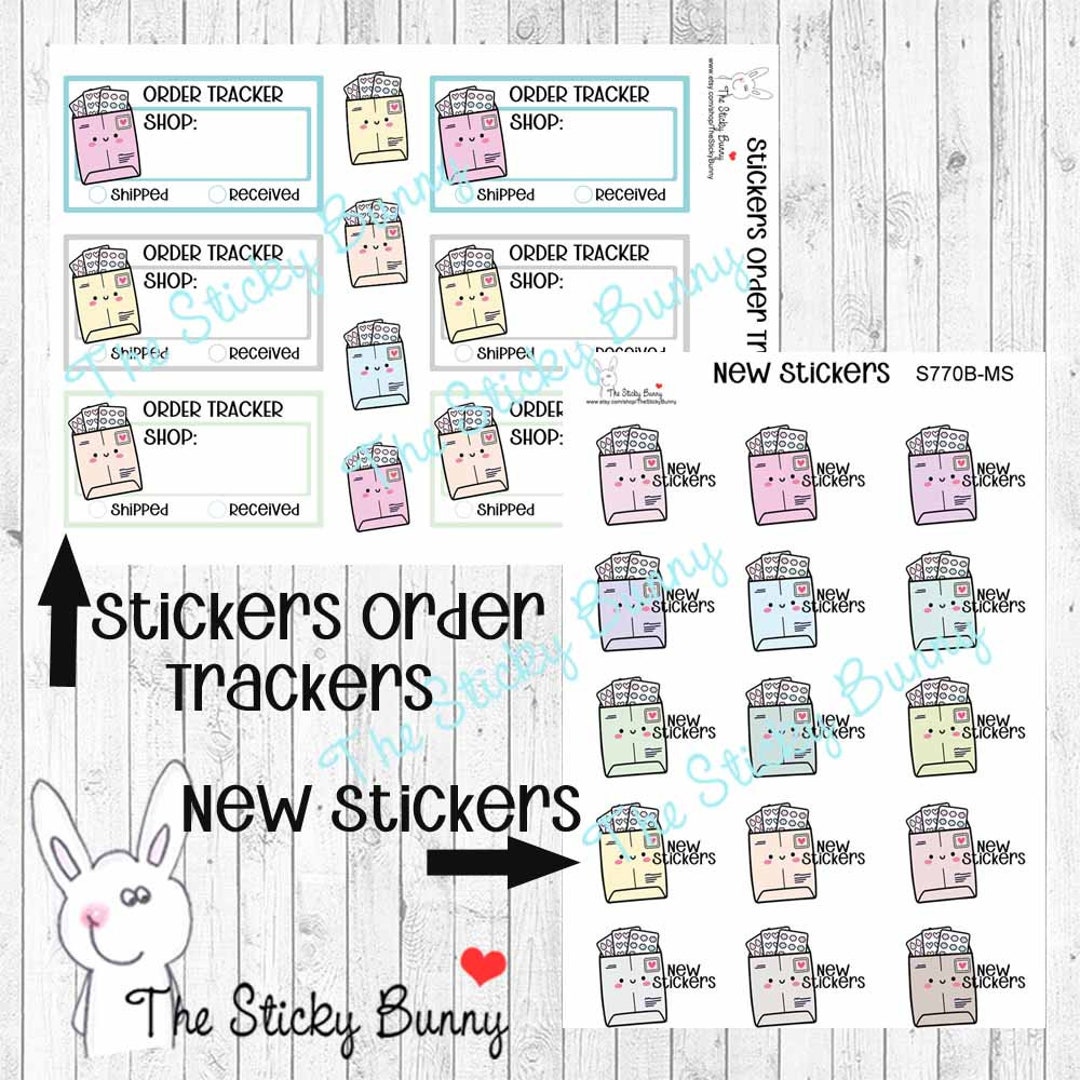 Stickers Order Trackers & New Stickers - Planner Stickers for Any ...