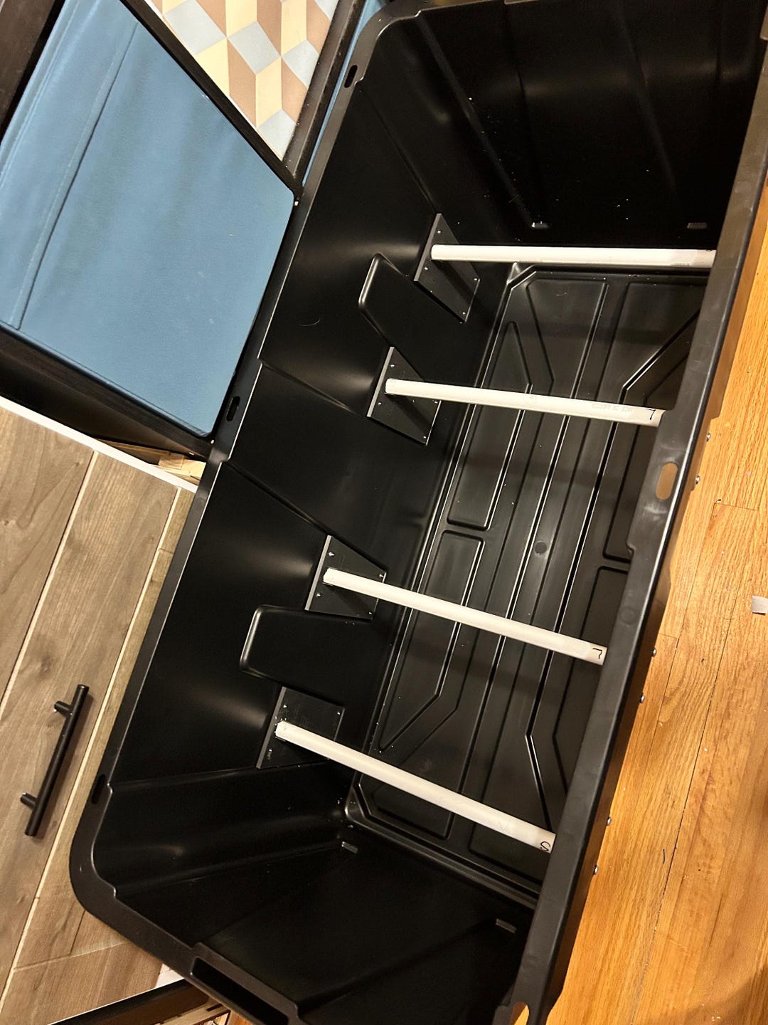 Tote-rack XL T-TRAK Transport Brackets for Lowe’s 50 Gallon Totes Set ...