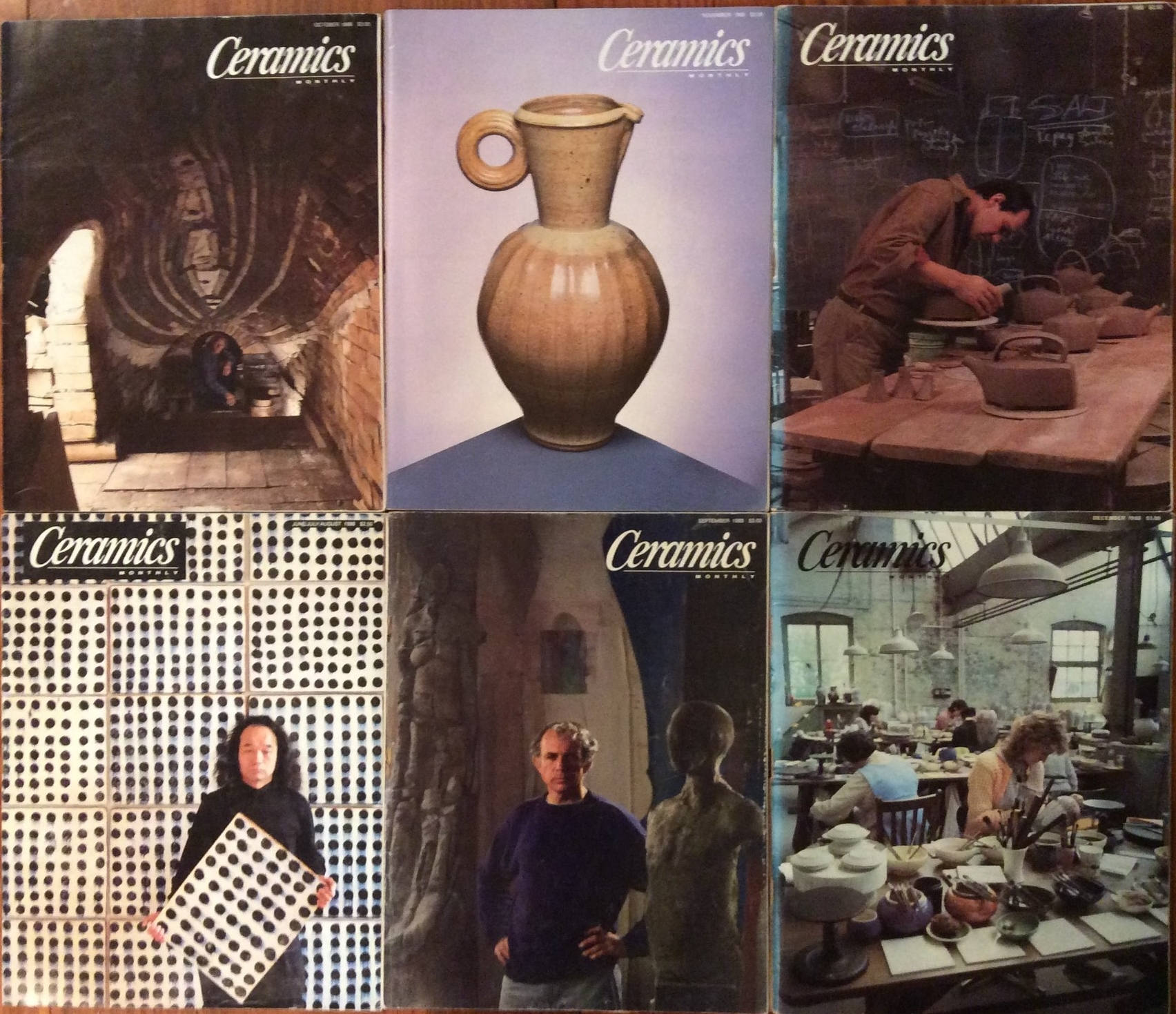 Ceramics Monthly Magazines 6 Issues From 1988 - Etsy