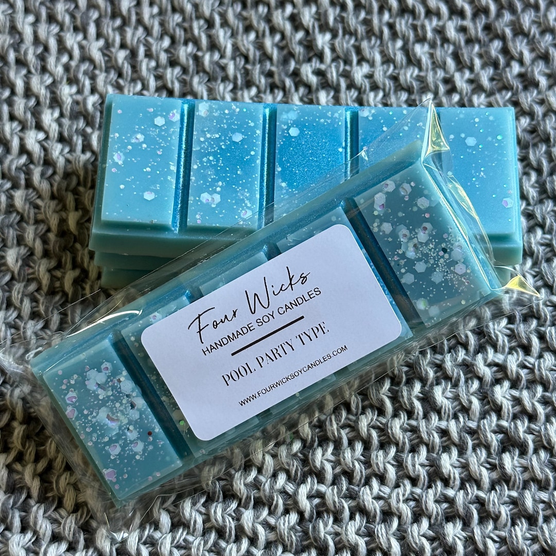 Pool Party Type | Snap Bar Wax Melt | Strong Scented | Soy Wax | Hand ...