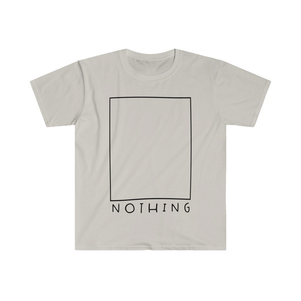 NOTHING Tshirt Minimalist Premium Design Style Limited Edition - Etsy
