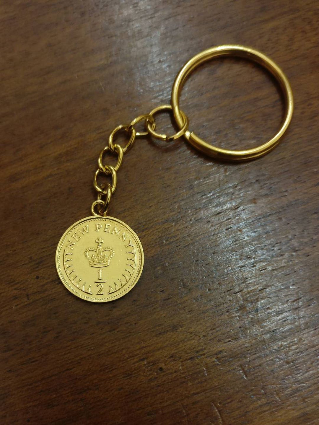 Halfpenny (1971-1983) - Gold Plated Coin Keyring - Etsy