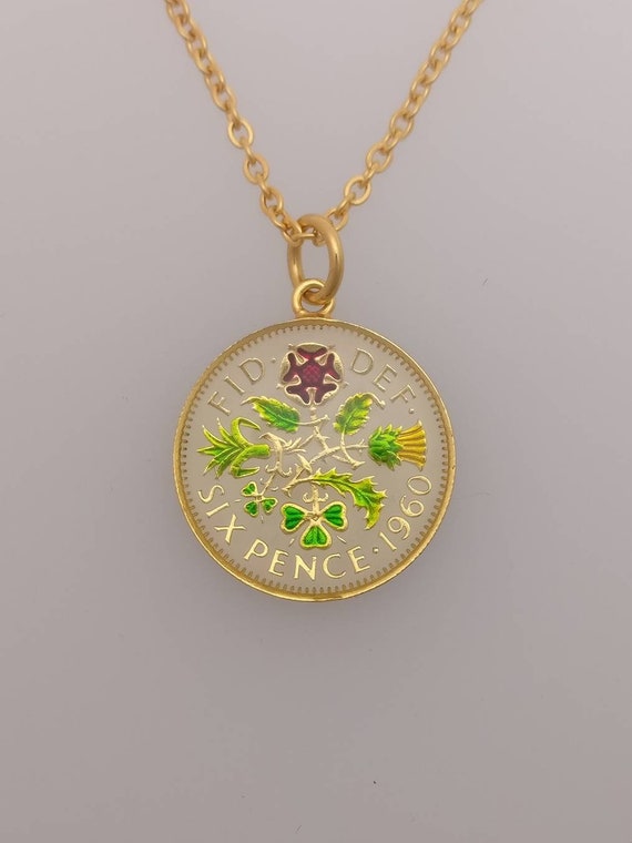 1960 sixpence necklace store