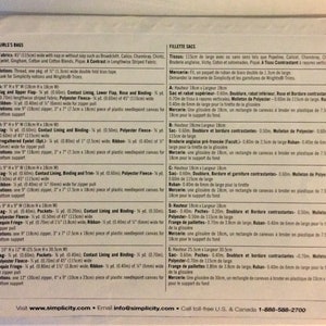 New Simplicity Pattern #2779 Girls Bags - Etsy