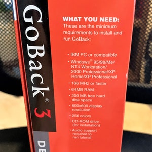 Goback 3 Deluxe by Roxio - System Recovery Software 2001 - Etsy