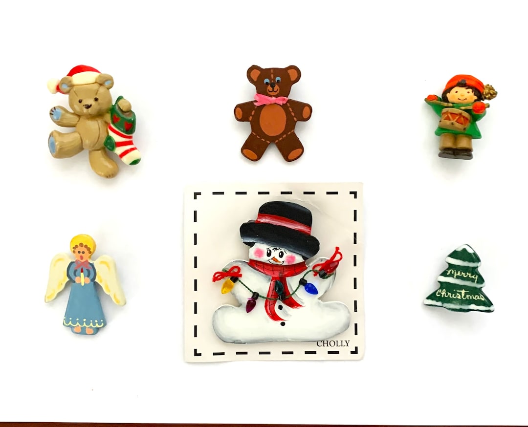 Lot of 6 Vintage Christmas/holiday Pins - Some Hand Crafted - Etsy
