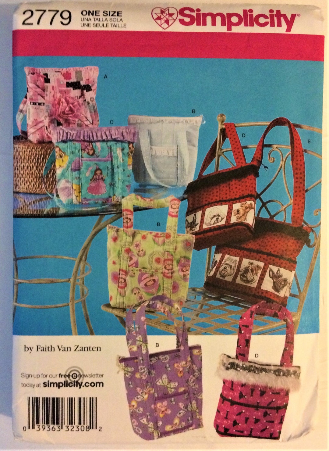 New Simplicity Pattern #2779 Girls Bags - Etsy