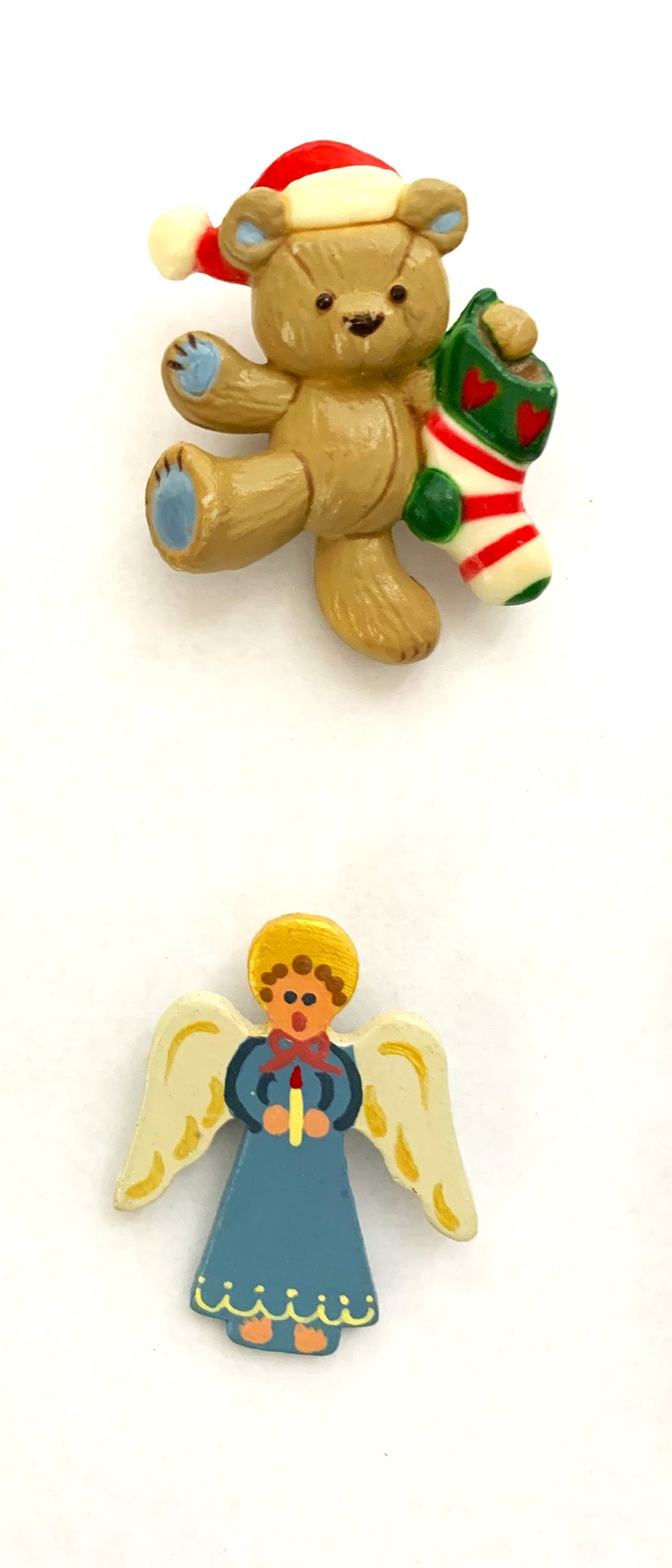 Lot of 6 Vintage Christmas/holiday Pins - Some Hand Crafted - Etsy