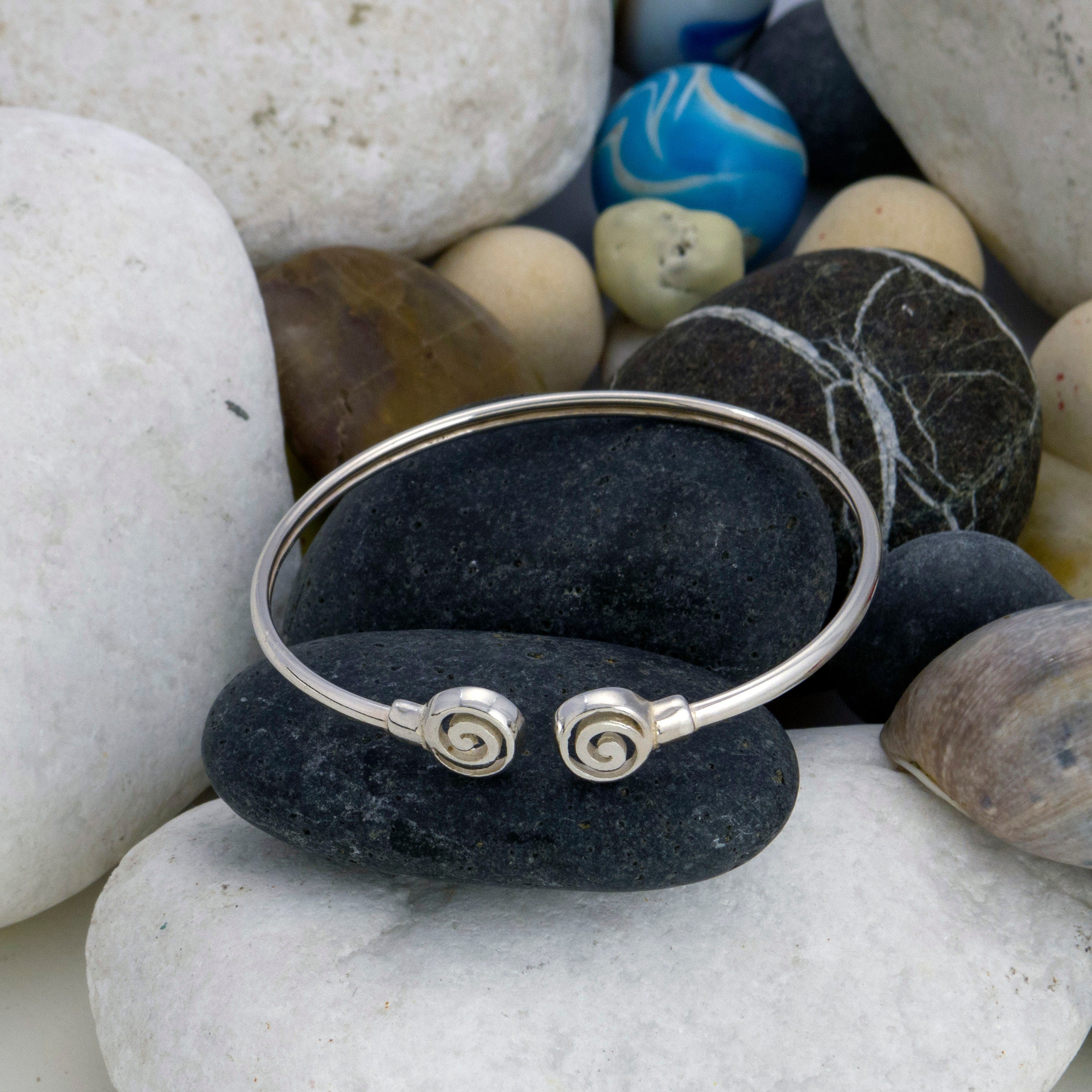 Circle of Life Bangle Bracelet Spiral Silver Bangle Bracelet - Etsy