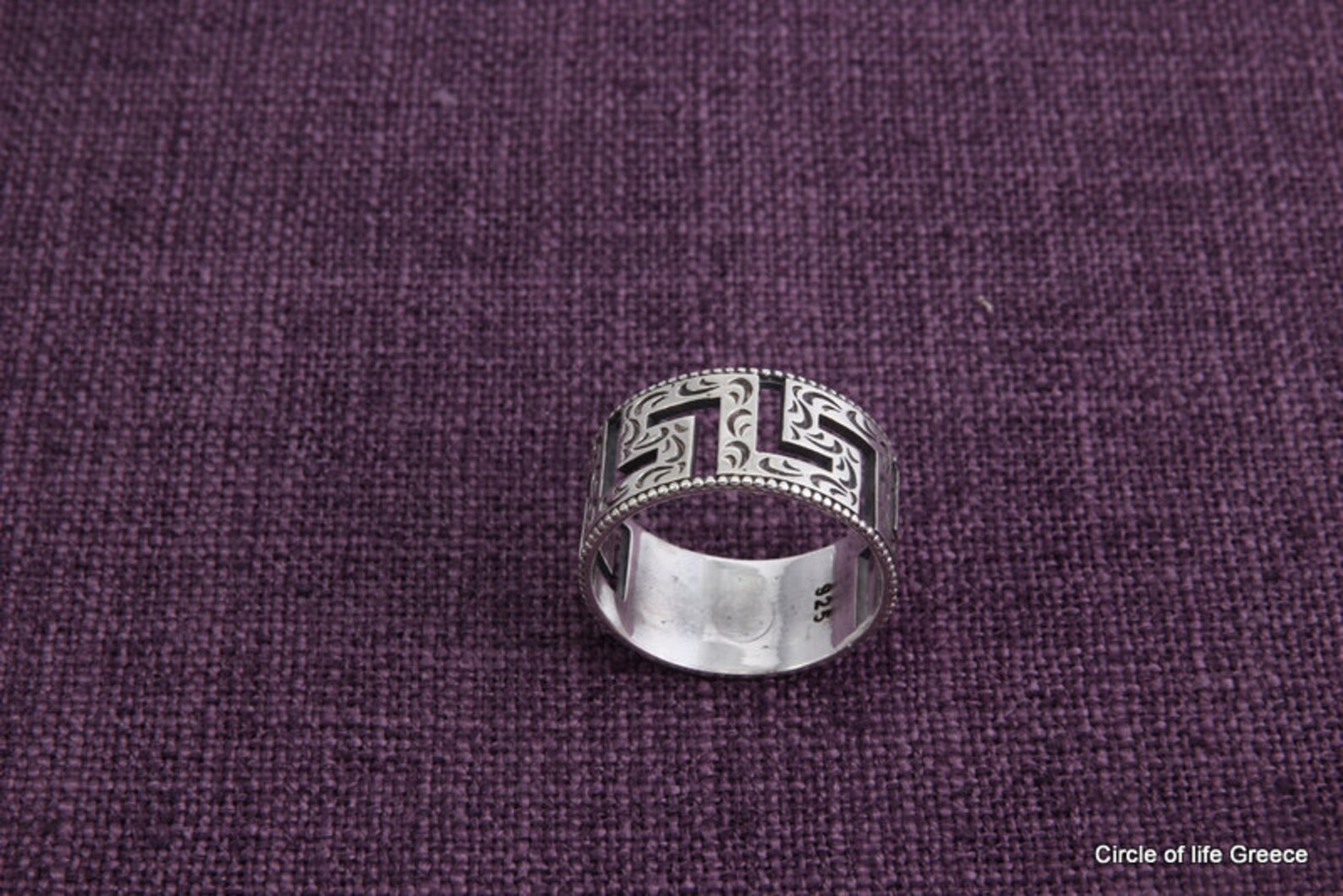 Meander Silver Ring Greek Meander Ring Silver Greek Key Ring - Etsy