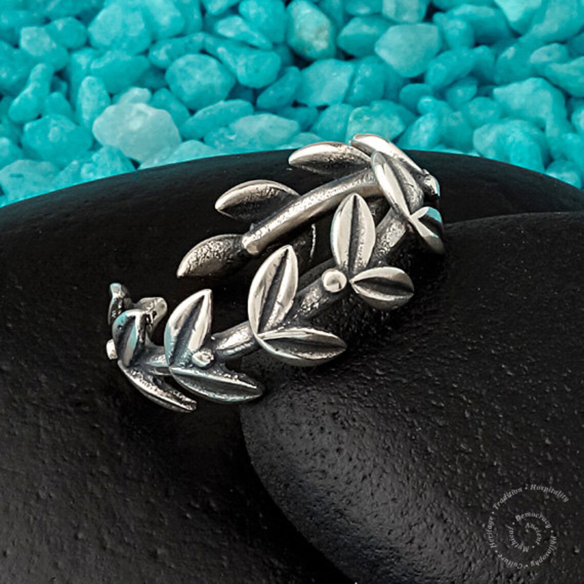 Olive Branch Ring Sterling Silver Ring Olive Tree Branch - Etsy