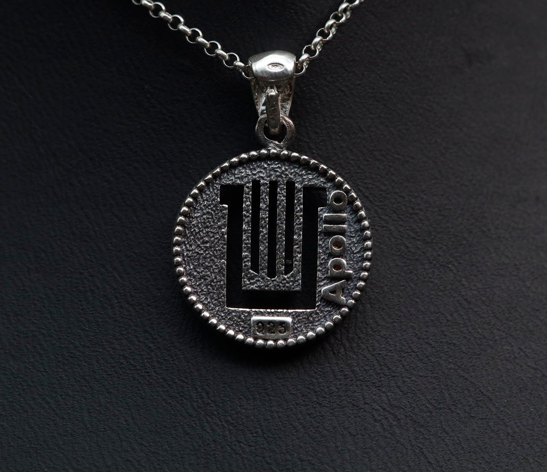 Apollo's Symbol Pendant, Apollo's Lyre Silver Pendant - Etsy