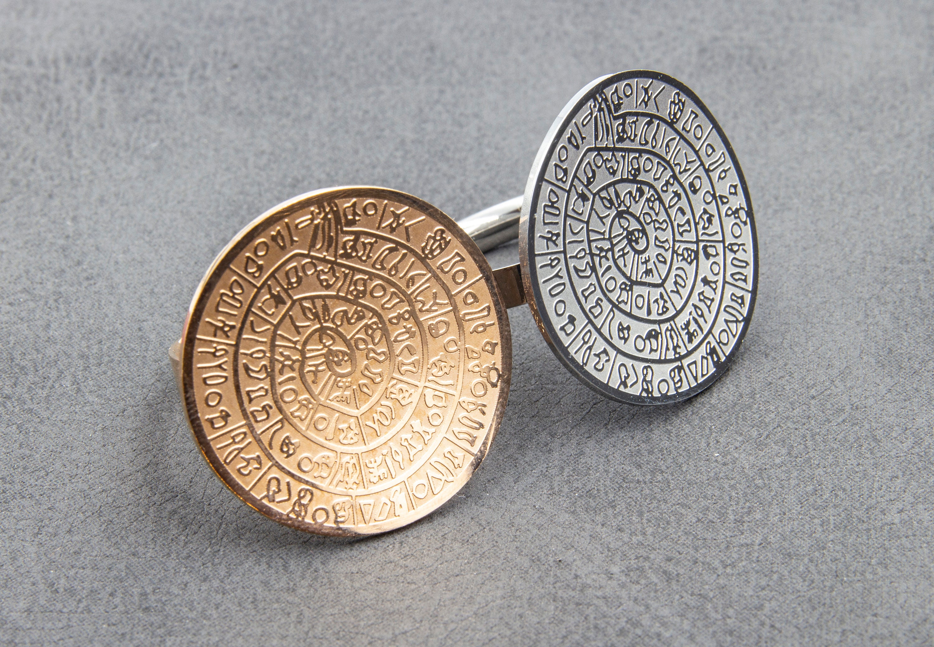 Phaistos disc ringPhaestos Disc RingStainless Steel Ring | Etsy