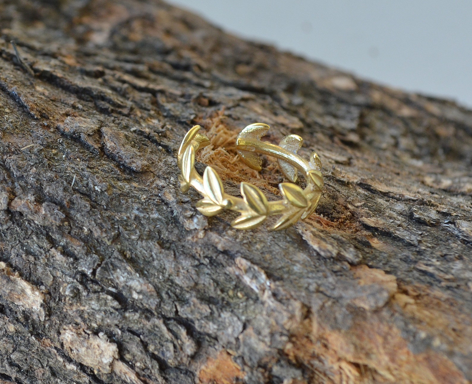 Olive Branch Ring Sterling Silver Ring Olive tree branch | Etsy