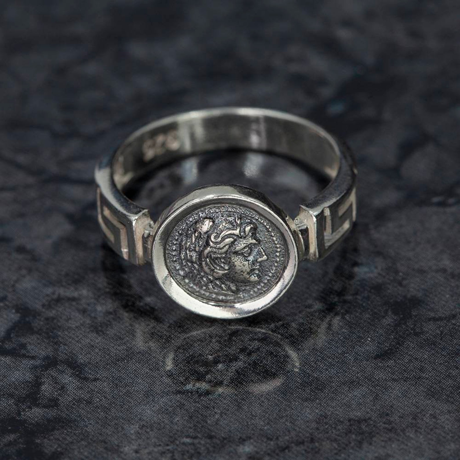 Athena Coin Silver Ringathena Ring Alexander the Great - Etsy