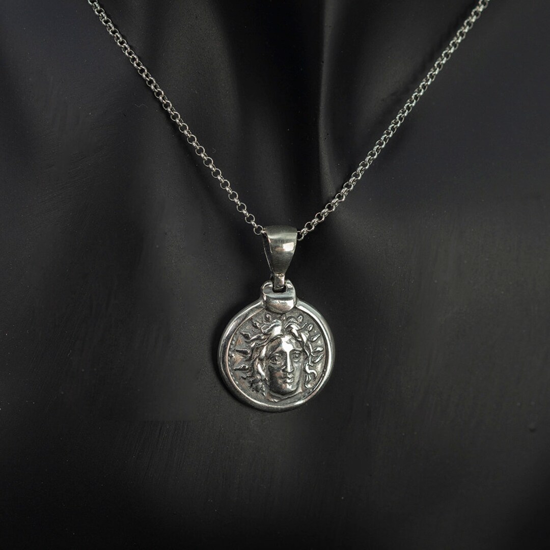 Apollo Silver Pendant Greek God of Music - Etsy