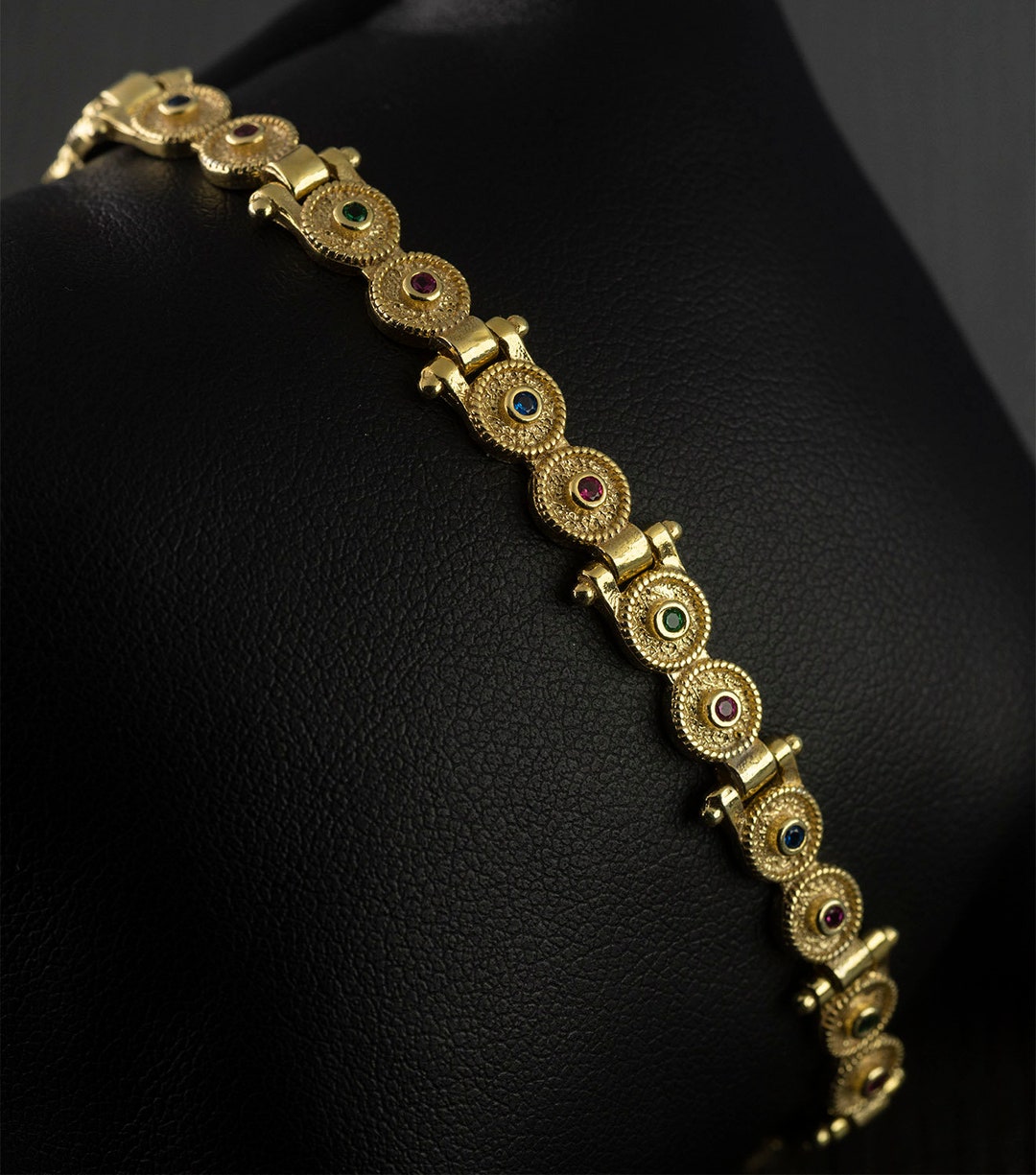 Byzantine Gold Bracelet, Gold Plated Byzantine Bracelet, Byzantine ...
