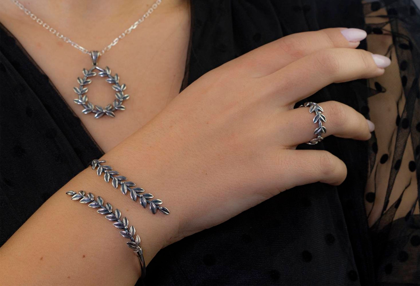 Olive Branch Ring Sterling Silver Ring Olive Tree Branch | Etsy