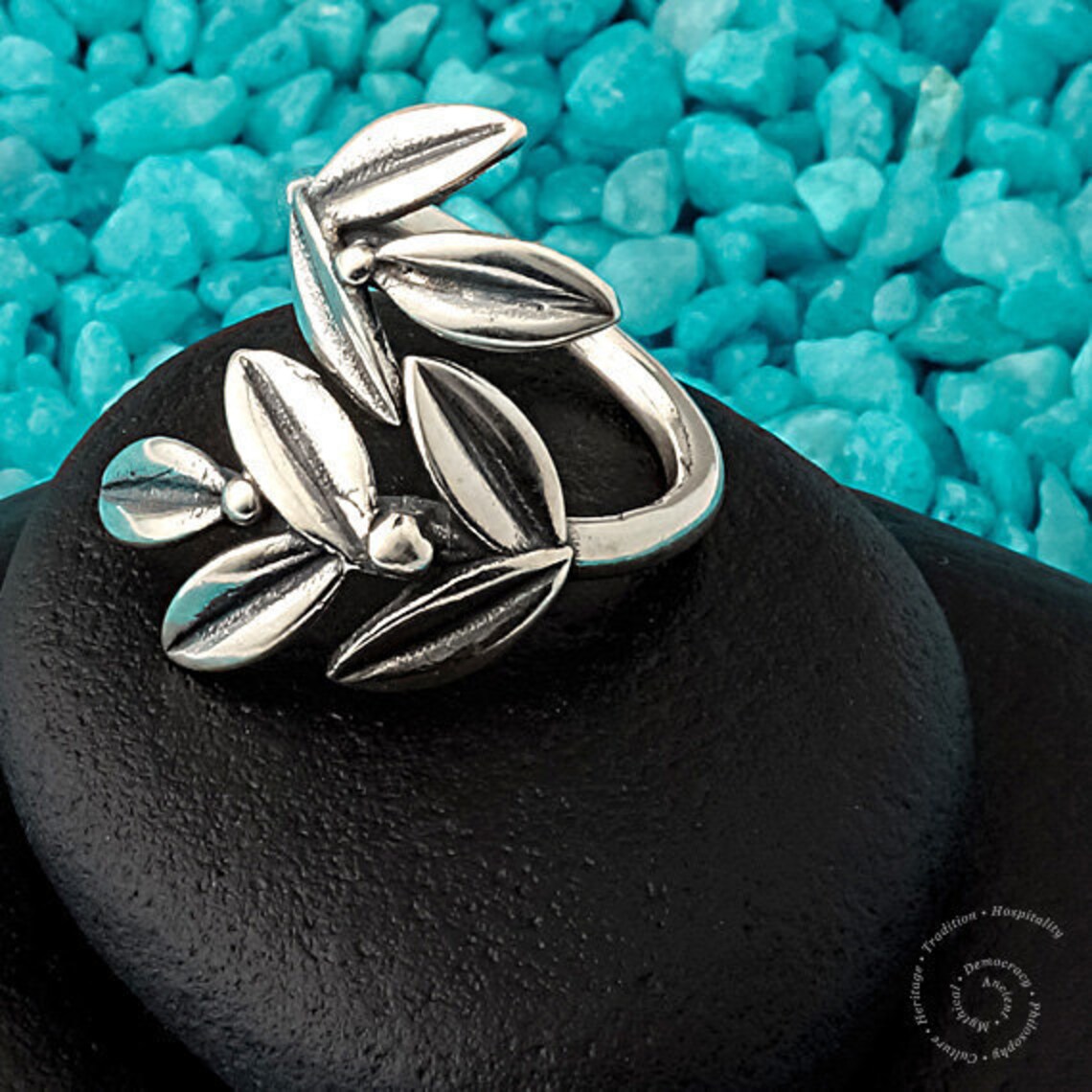 Olive Branch Ring Sterling Silver Ring Olive Tree Branch - Etsy