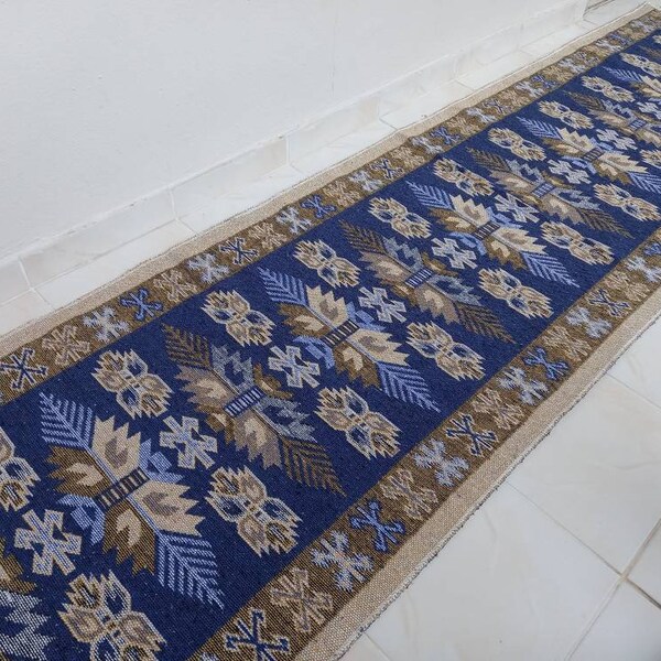 Blue Turkish Runner - Etsy