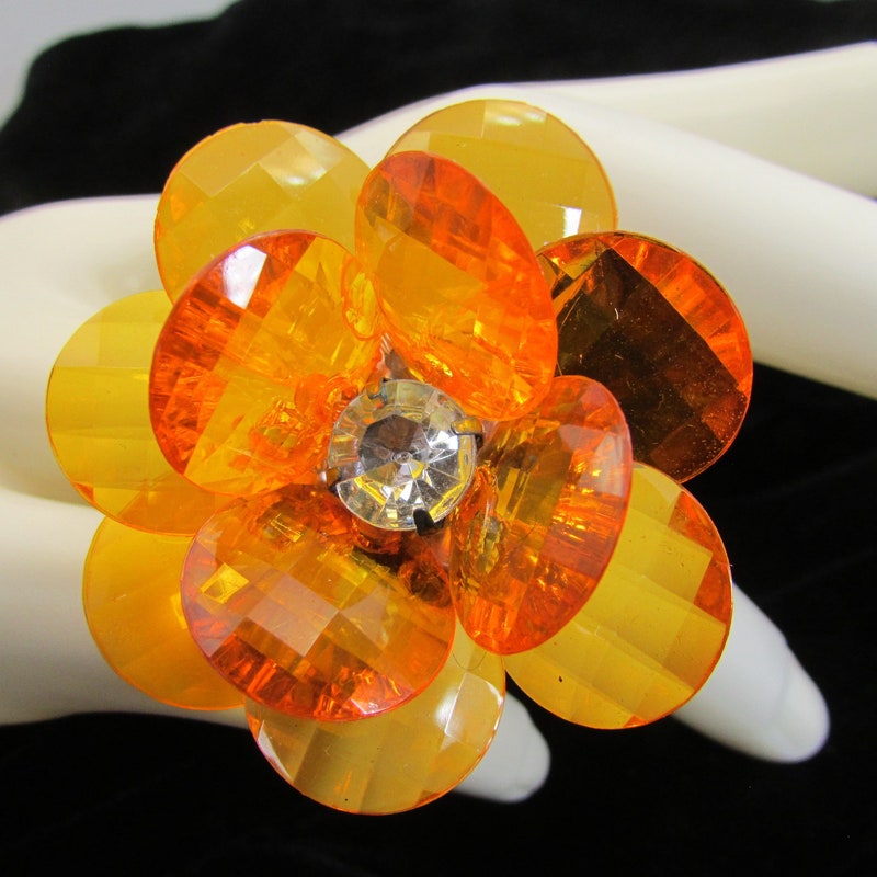 Orange Flower Ring - Etsy