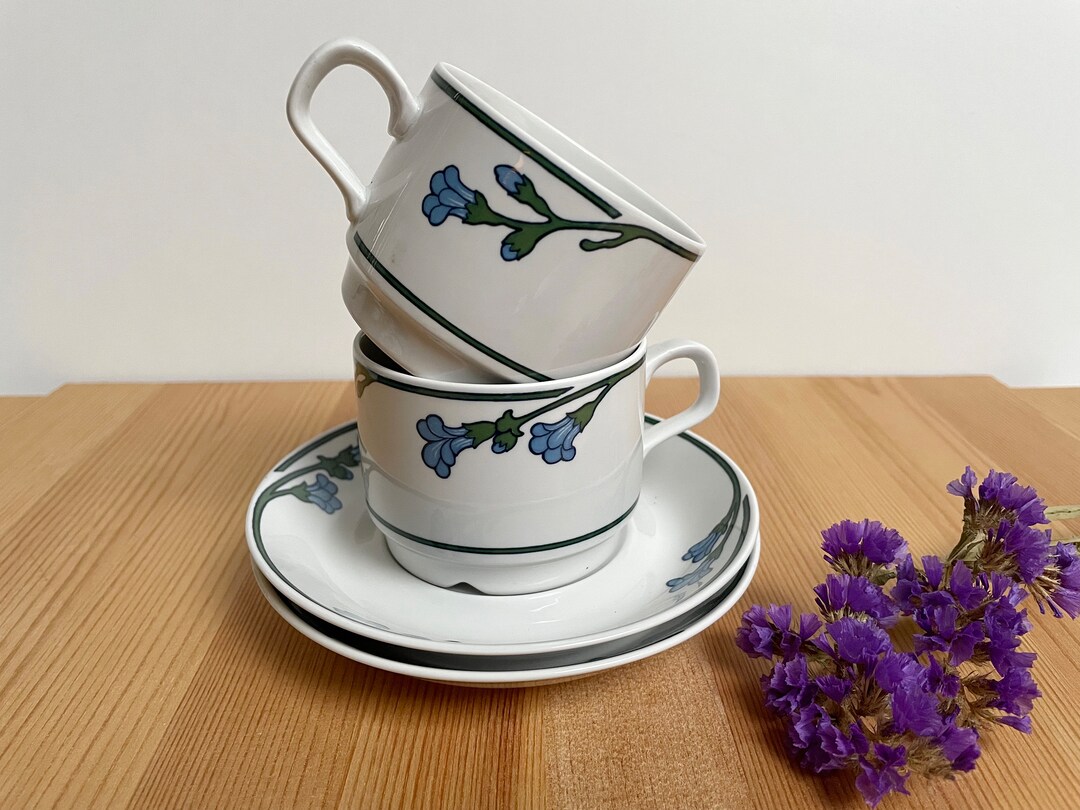 Rörstrand Ingrid Coffee Cup / Tea Cup With Saucer, Design Jackie Lynd, Made in Sweden, Rorstrand ...
