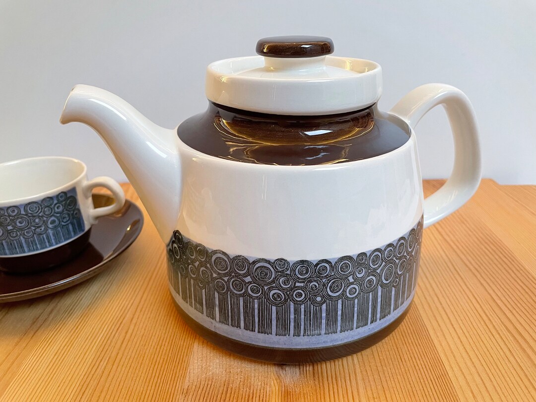 Rörstrand Amanda Tea Pot With Lid, Designed by Christina Campbell, Made in Sweden, Rorstrand ...