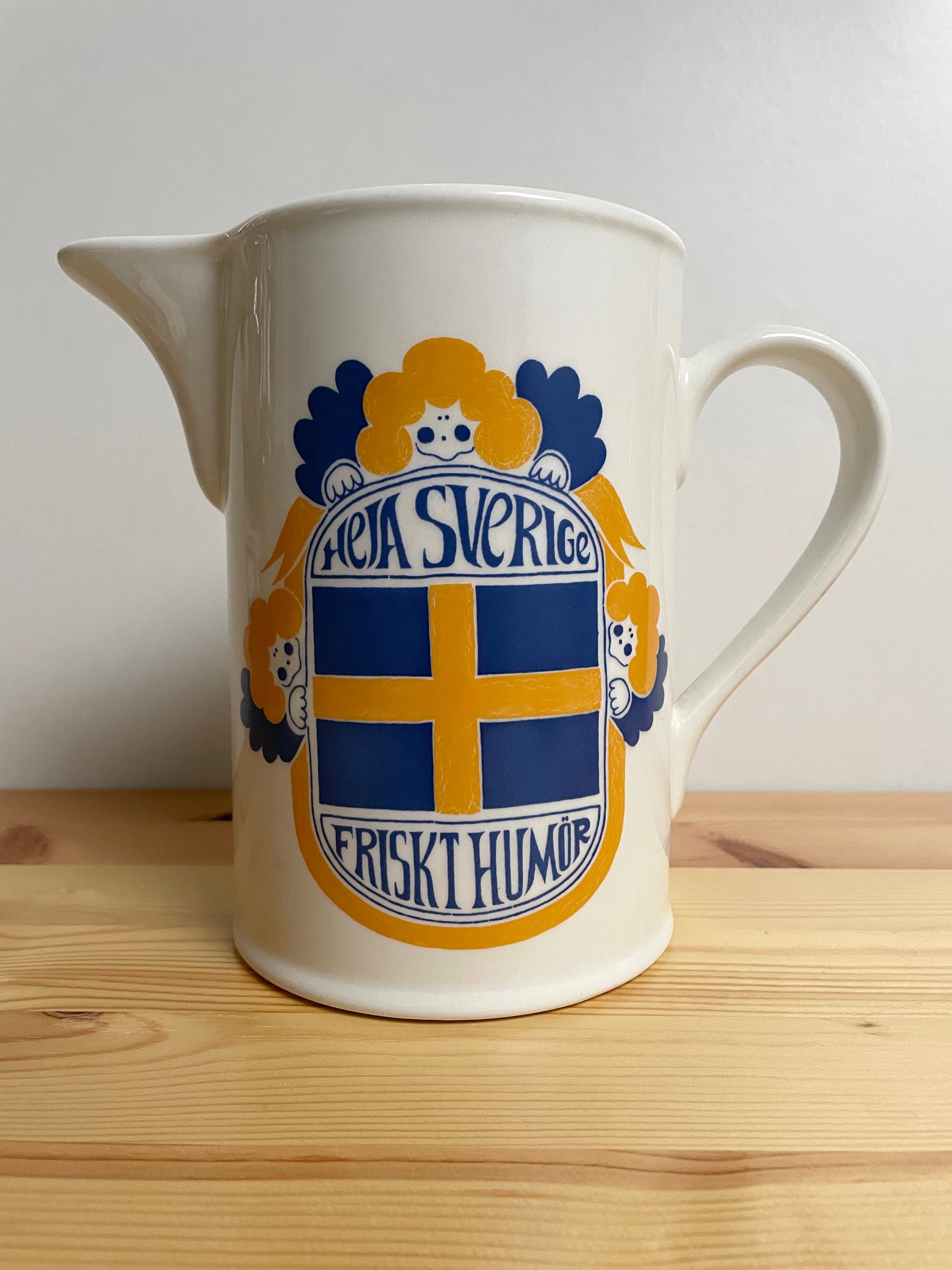 Gustavsberg Heja Sverige Water / Milk Jug, Designed by Margareta Hennix ...