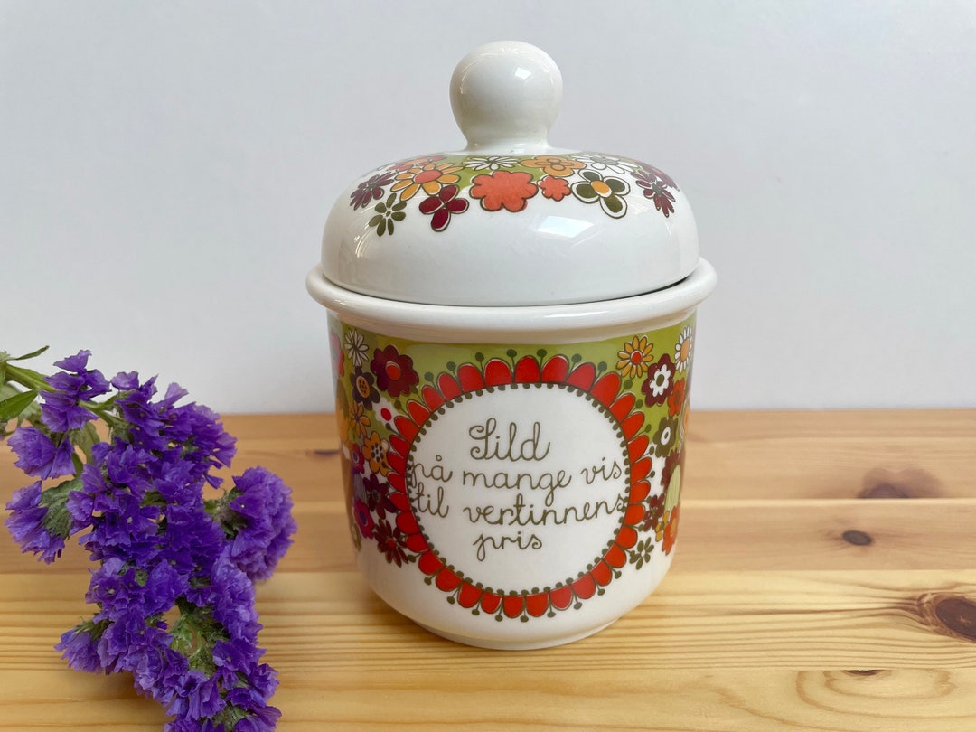 Figgjo Flint Turi Design Folklore Jar With Lid for Herring, Made in ...