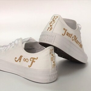 Personalized Wedding Converse Sneakers, Personalised Bridal Trainers ...