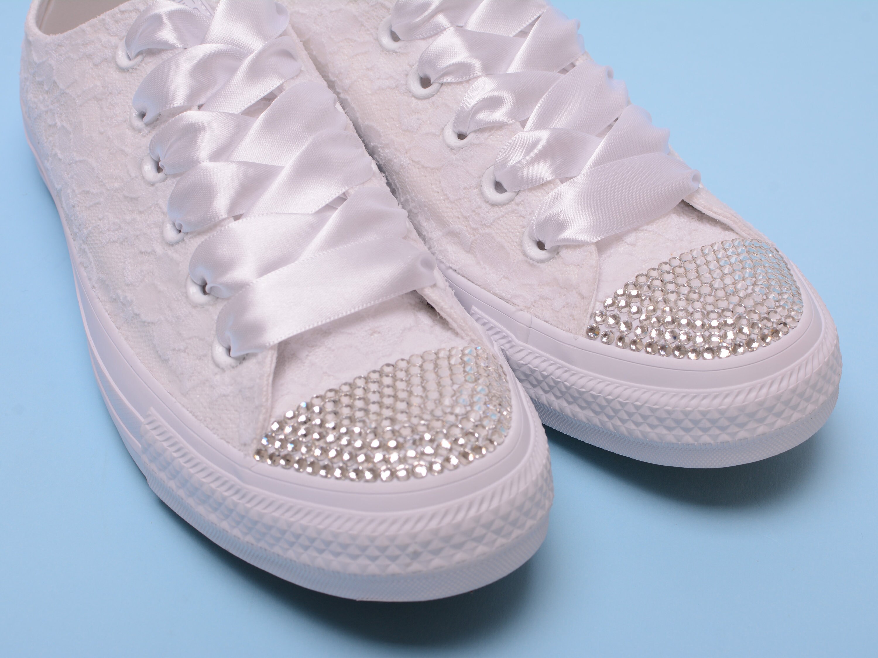 Custom Converse Sneakers With Rhinestone Converse Bling - Etsy UK