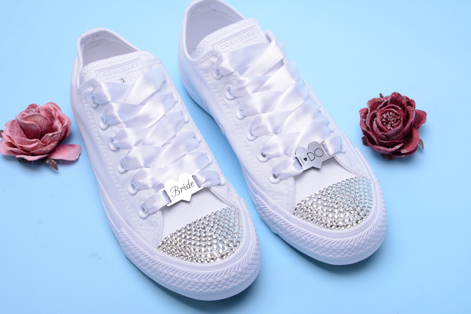 Personalized Wedding Converse Trainer for Bride With Shoelace - Etsy