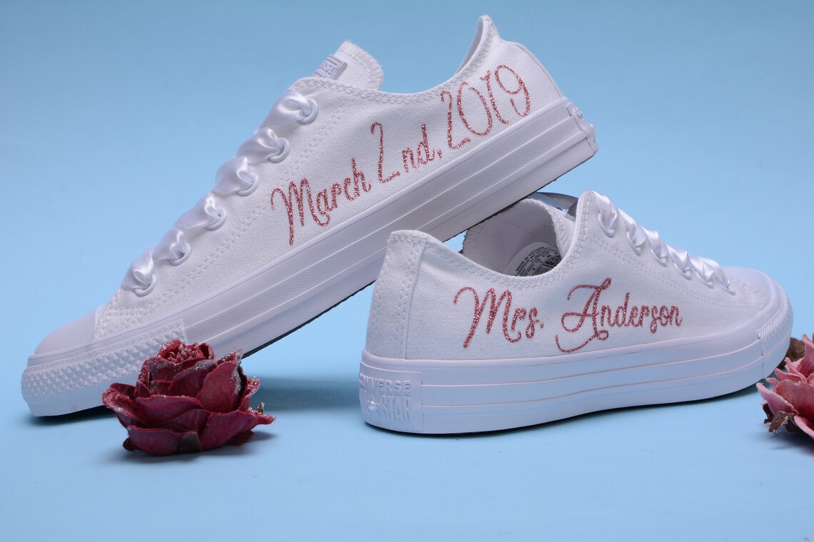 Personalized Wedding Converse Personalised Bridal Converse | Etsy