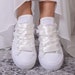 Zapatos de boda personalizados para novia, Converse de encaje 3D ...