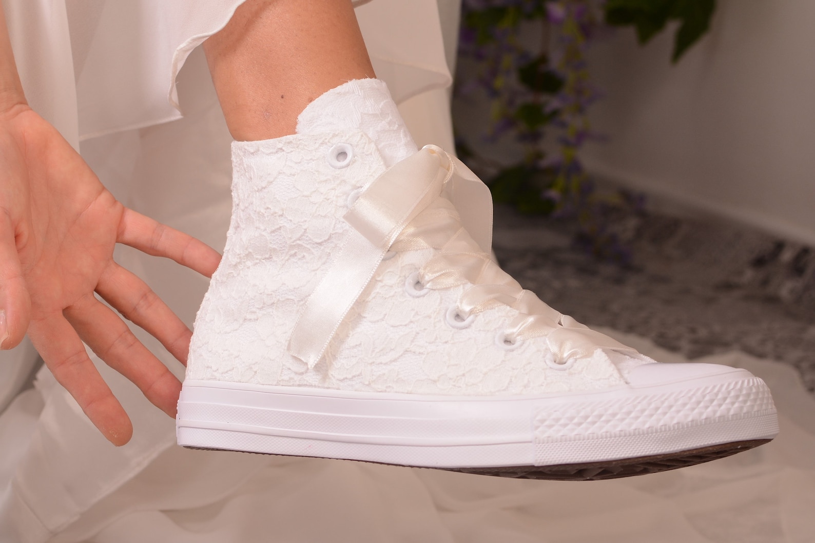 Ivory Wedding Converse High Top Custom Converse Shoes Lace - Etsy