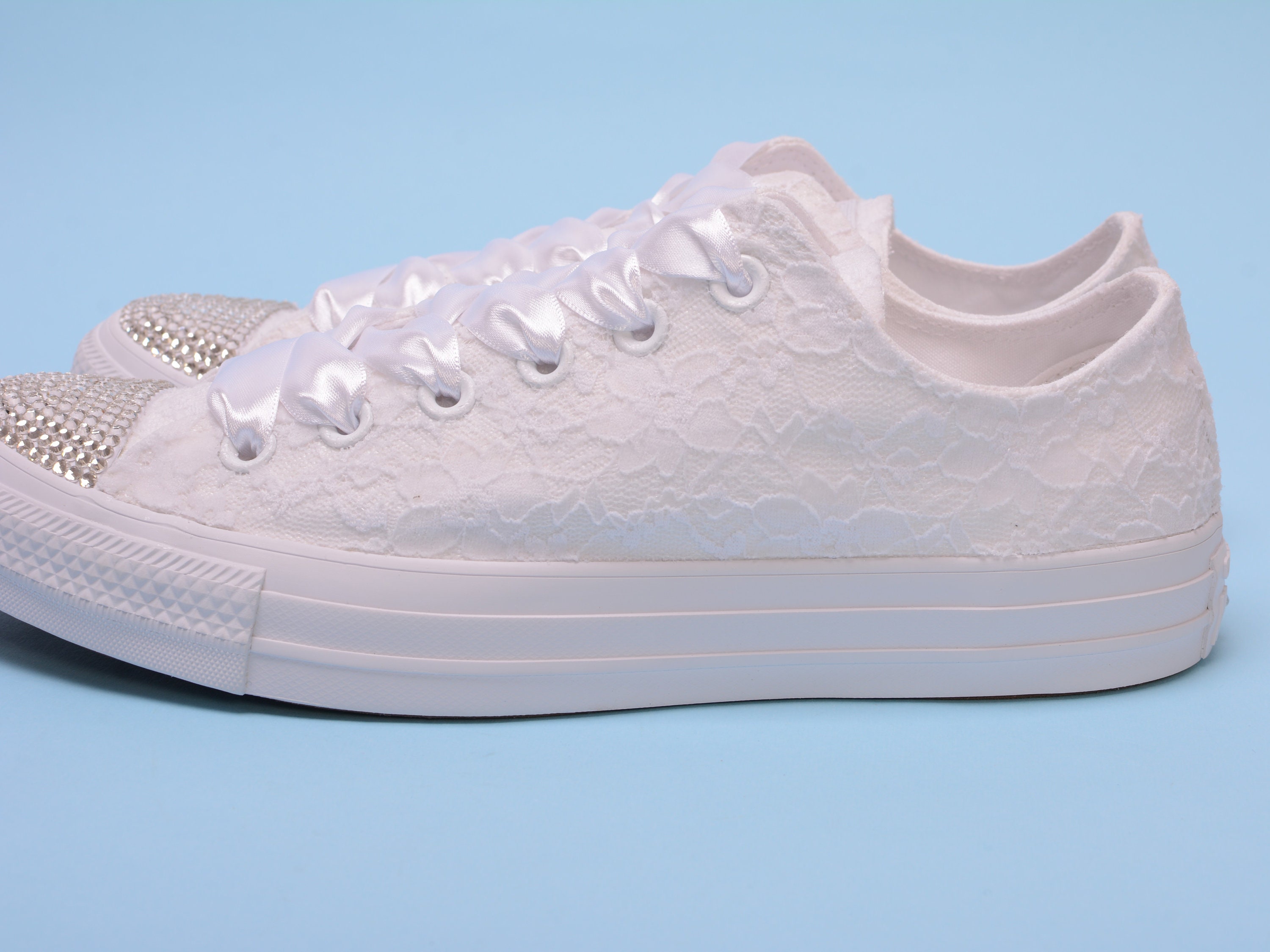 Custom Converse Sneakers With Rhinestone Converse Bling - Etsy UK