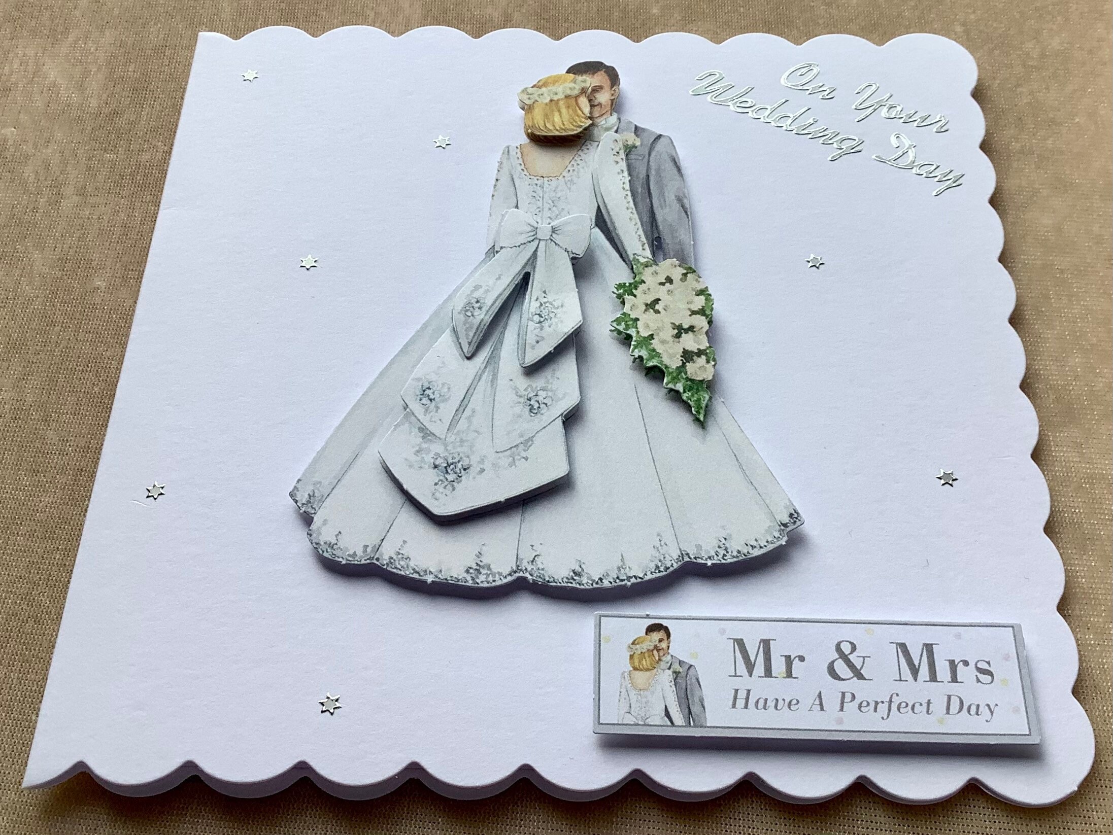 Handmade Wedding Day Card Congratulations for Family or - Etsy