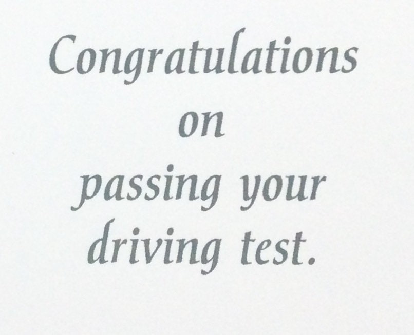 Handmade Congratulations on Passing Your Driving Test Card, for Him or ...