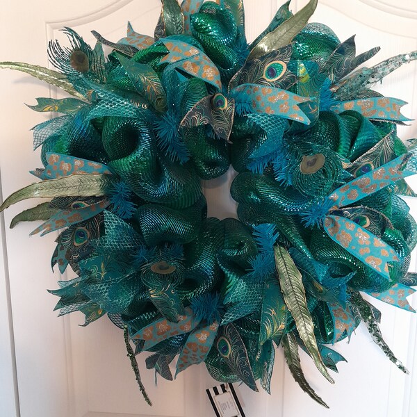 Peacock Wreath - Etsy