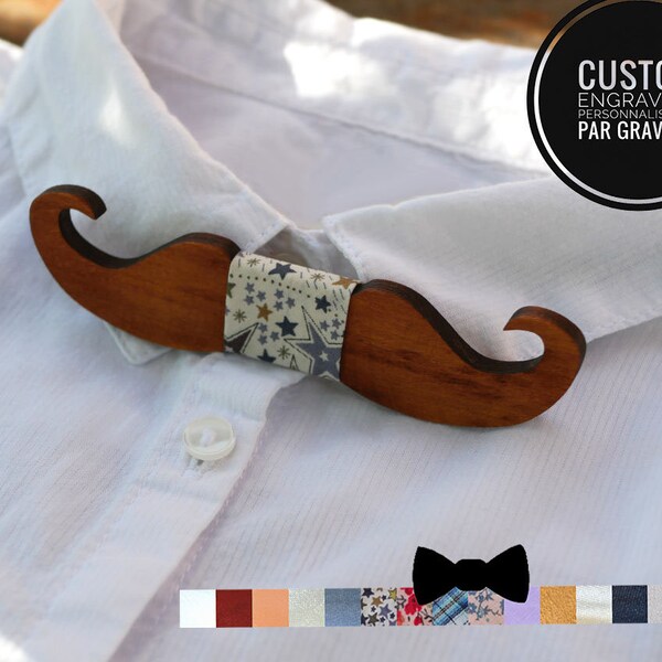 Mustache Bow Tie - Etsy