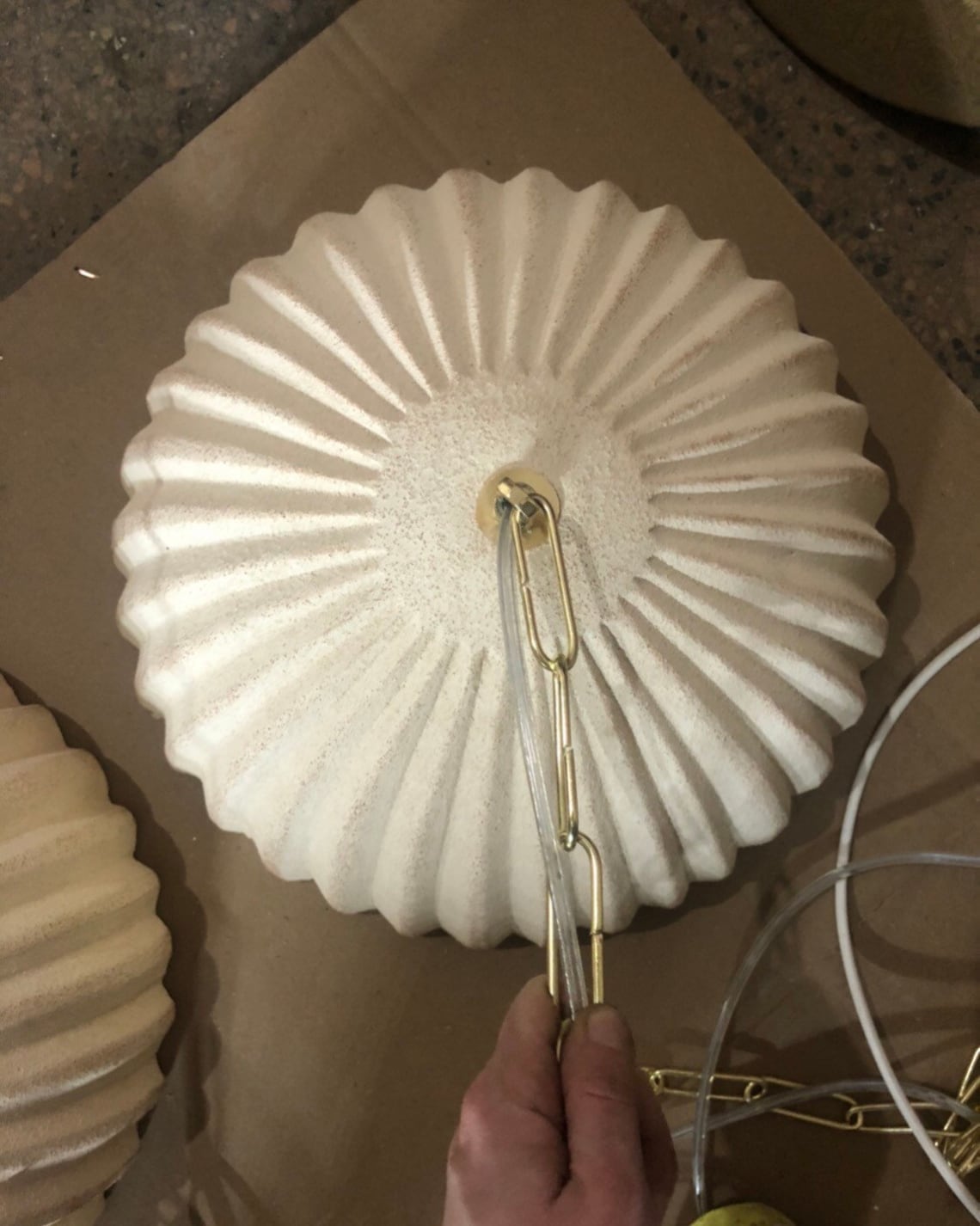 Rustic Clay Pendant Clay Ribbed Pendant Ceramic Pendant off - Etsy