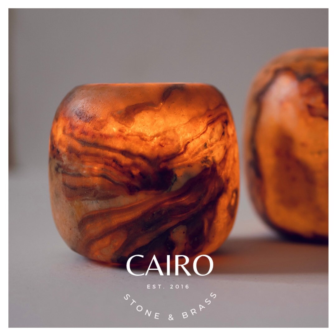 Brown Alabaster Brown Alabaster Candle Holder Alabaster - Etsy