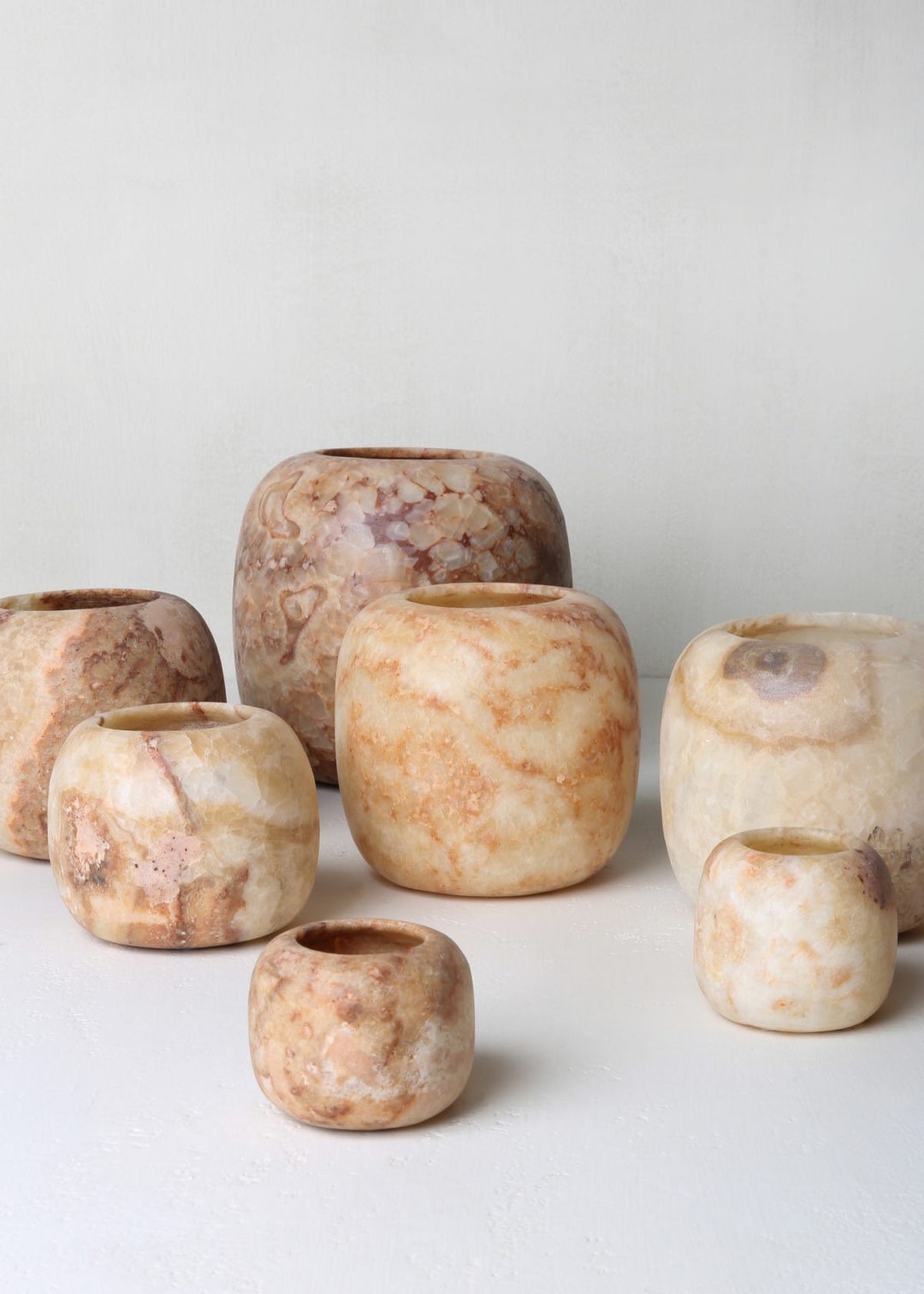 Brown Alabaster, Brown Alabaster Candle Holder, Alabaster Candle Holder ...